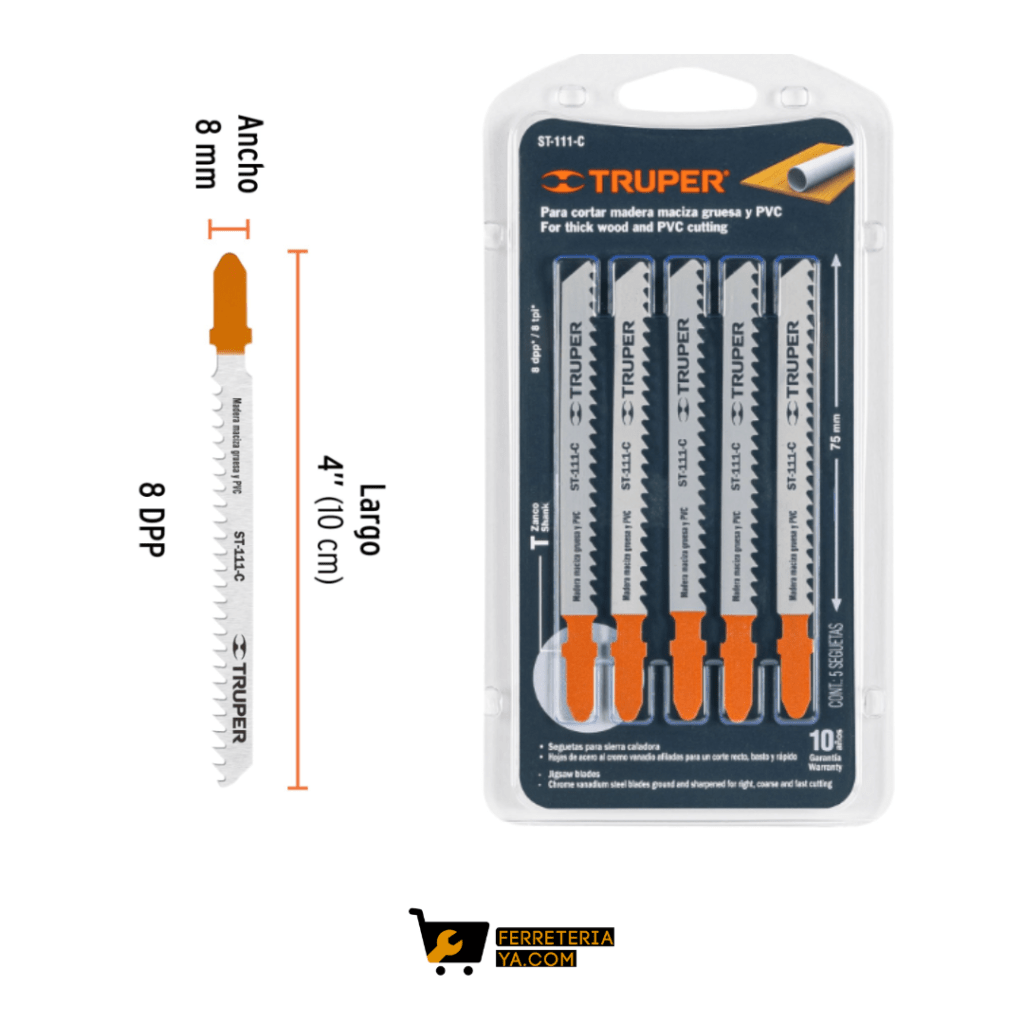 Kit Segueta Caladora T8 Truper - 18127
